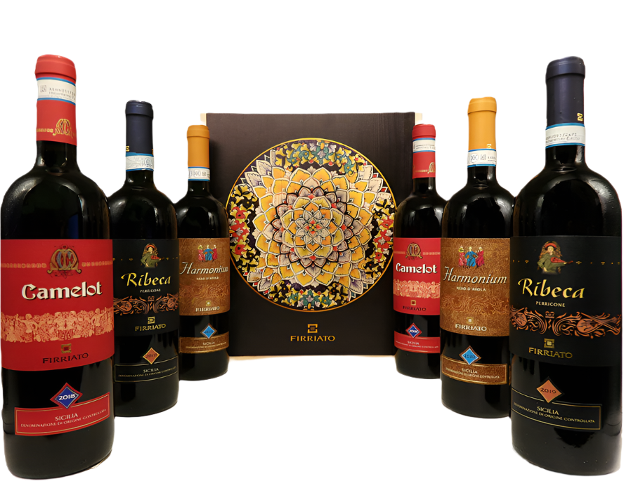Sicily's Iconic Red Wines by Firriato - 6 btls in a Wooden Box – Wines ...